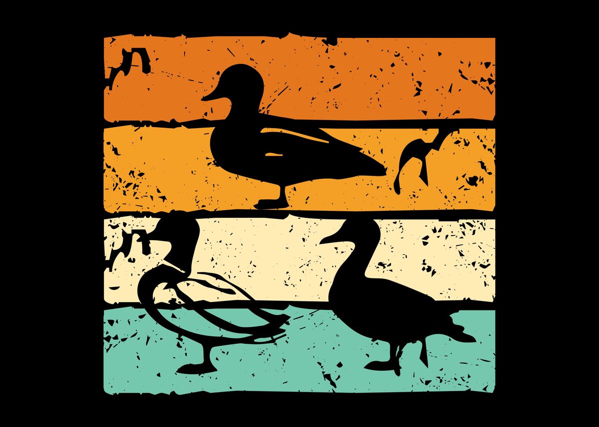 'Vintage Goose Geese Duck' Poster by DesignatedDesigner | Displate