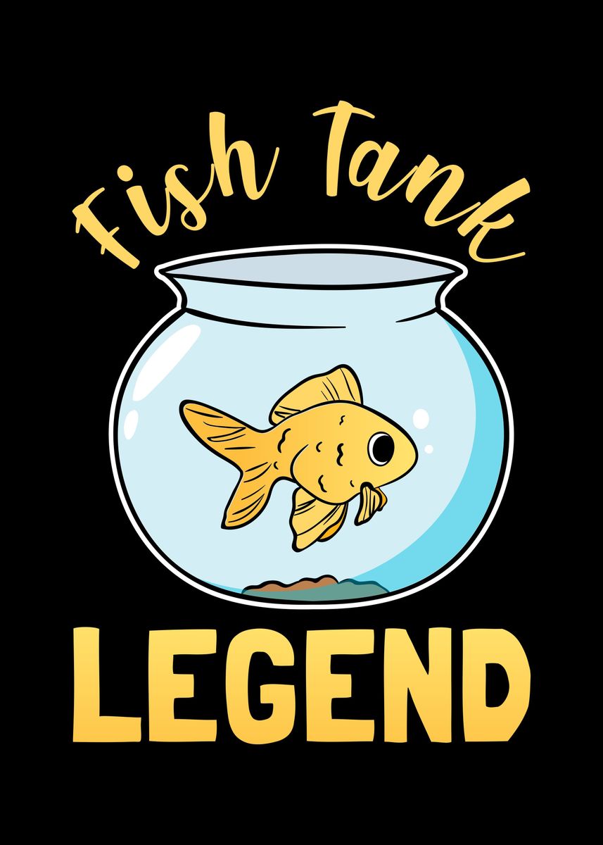 'Fish Tank Legend' Poster, picture, metal print, paint by Uwe Seibert ...