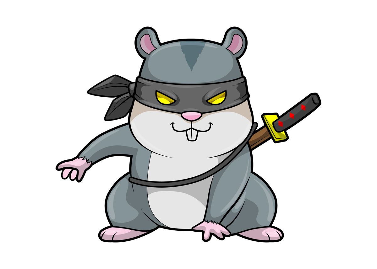 'Hamster Ninja Martial arts' Poster by Markus Schnabel | Displate