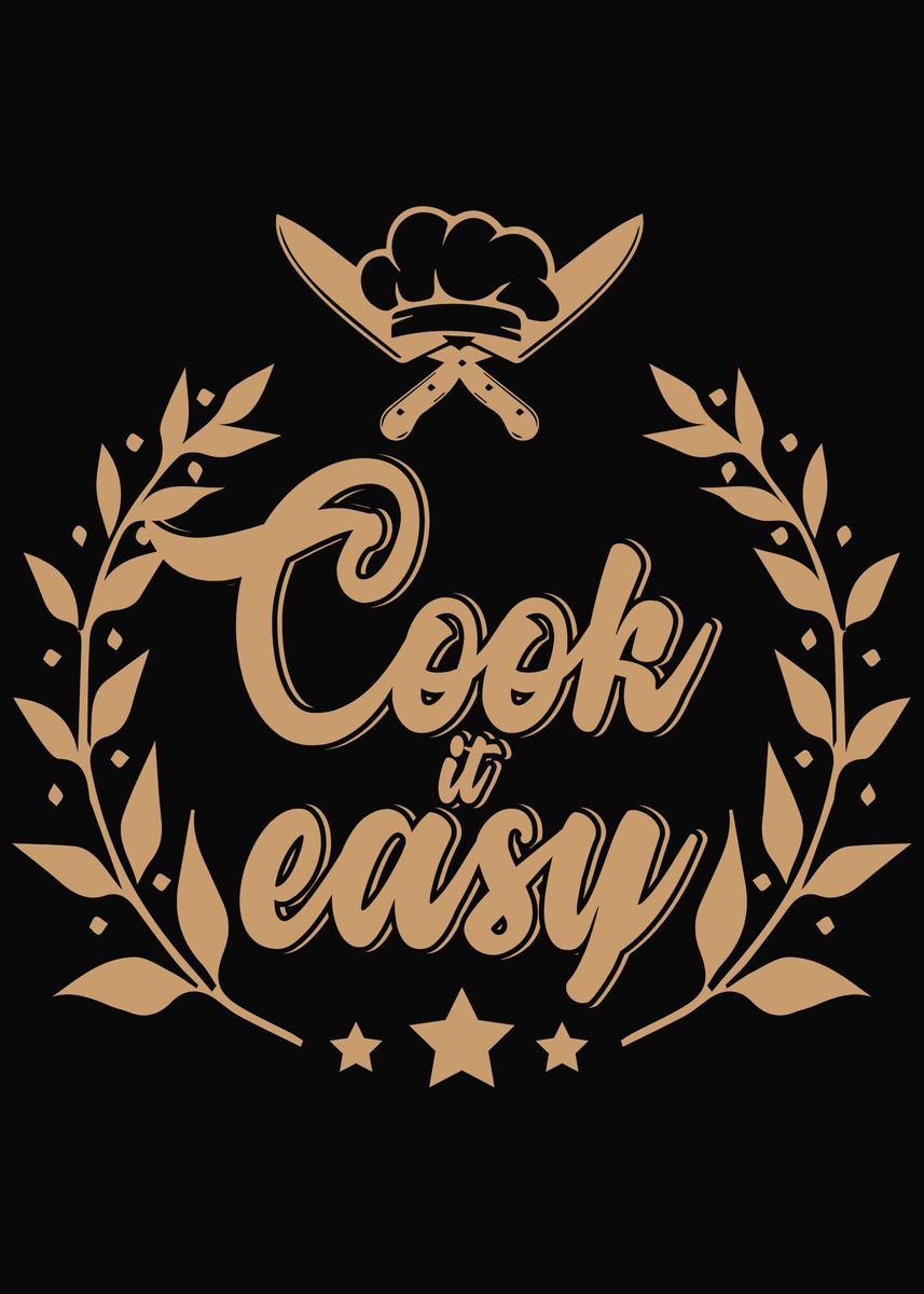 'Cook Kitchen Food' Poster, picture, metal print, paint by Statements ...