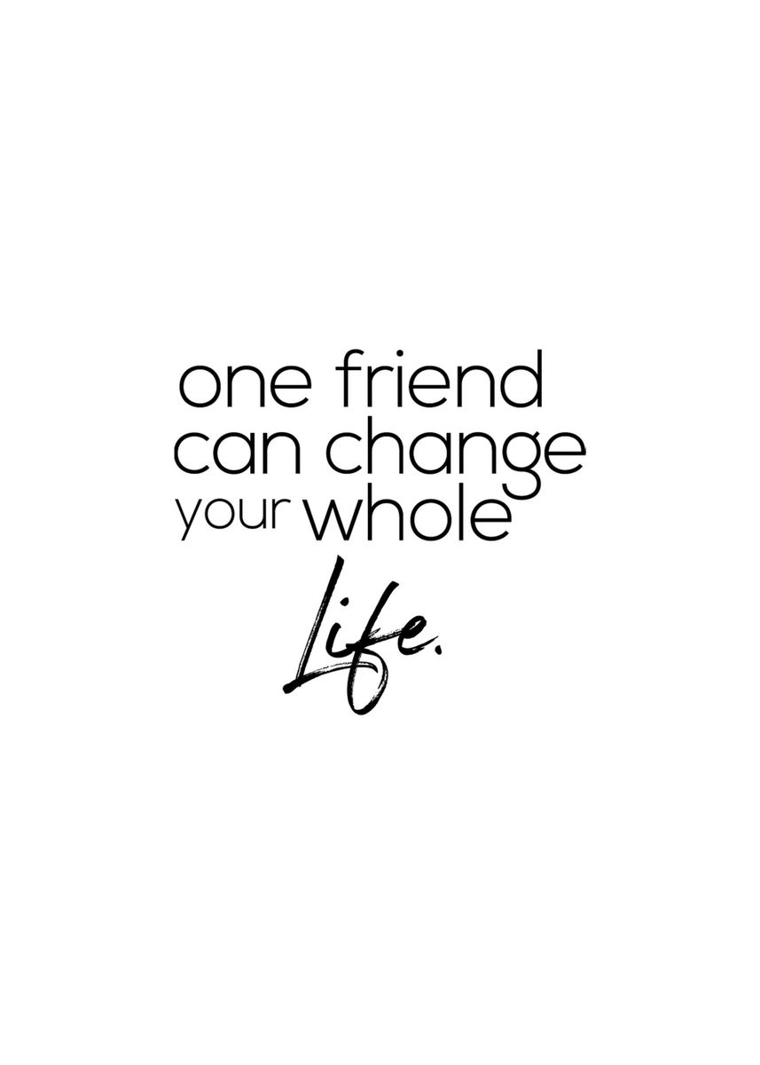 'Friends Quotes Wall Poster' Poster, picture, metal print, paint by ...