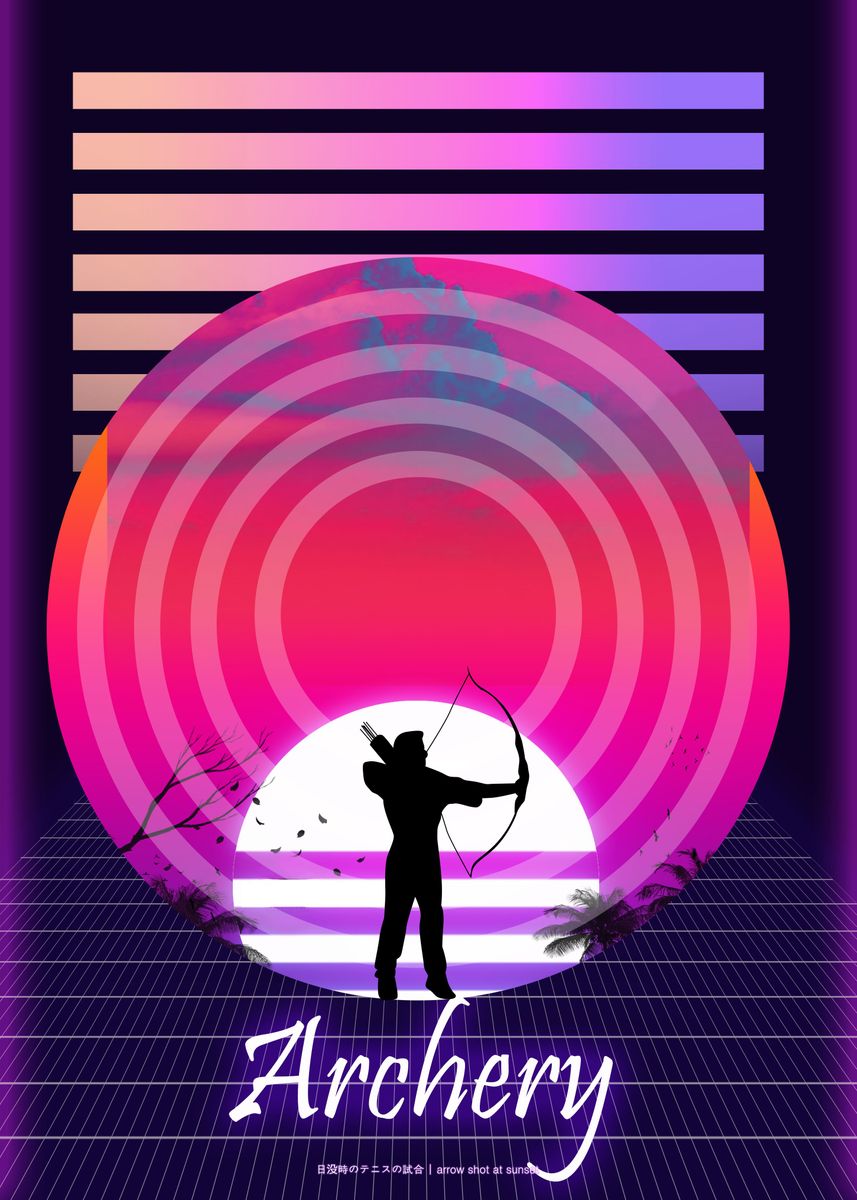 'Archery' Poster, picture, metal print, paint by Aliigal Artwork | Displate