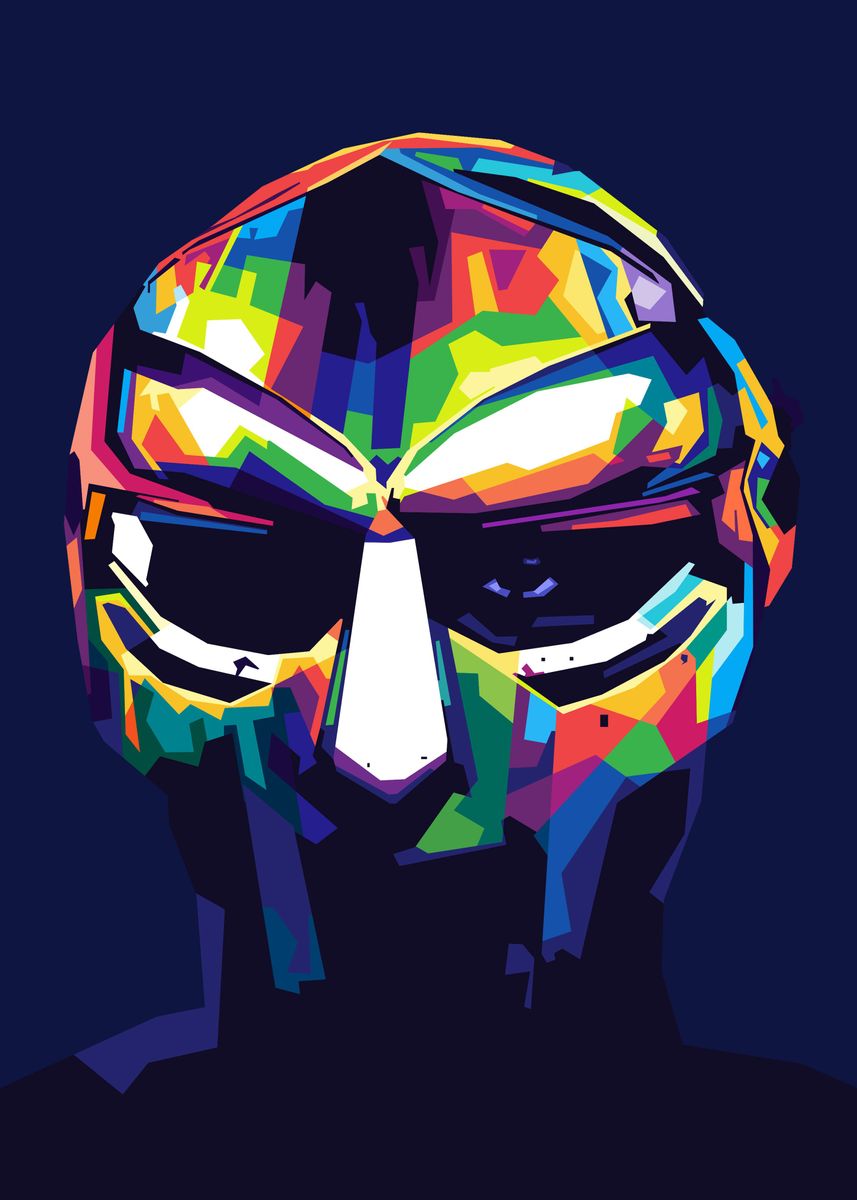 'Mf Doom WPAP pop art' Poster, picture, metal print, paint by Anthony ...