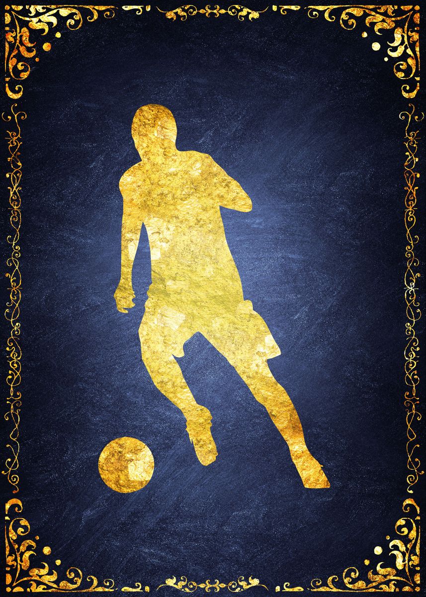 'football' Poster, picture, metal print, paint by SplashDesign | Displate