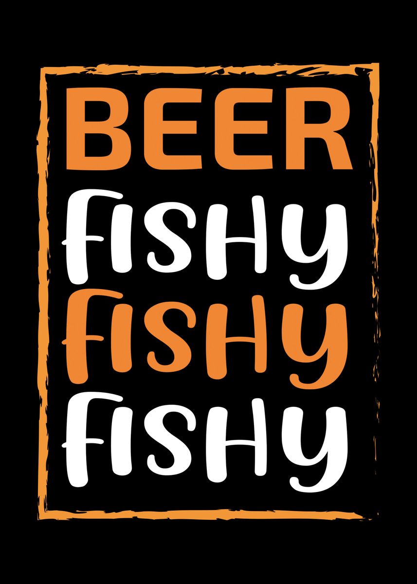 'Beer Fishy Fishy' Poster, picture, metal print, paint by Neon Moon ...