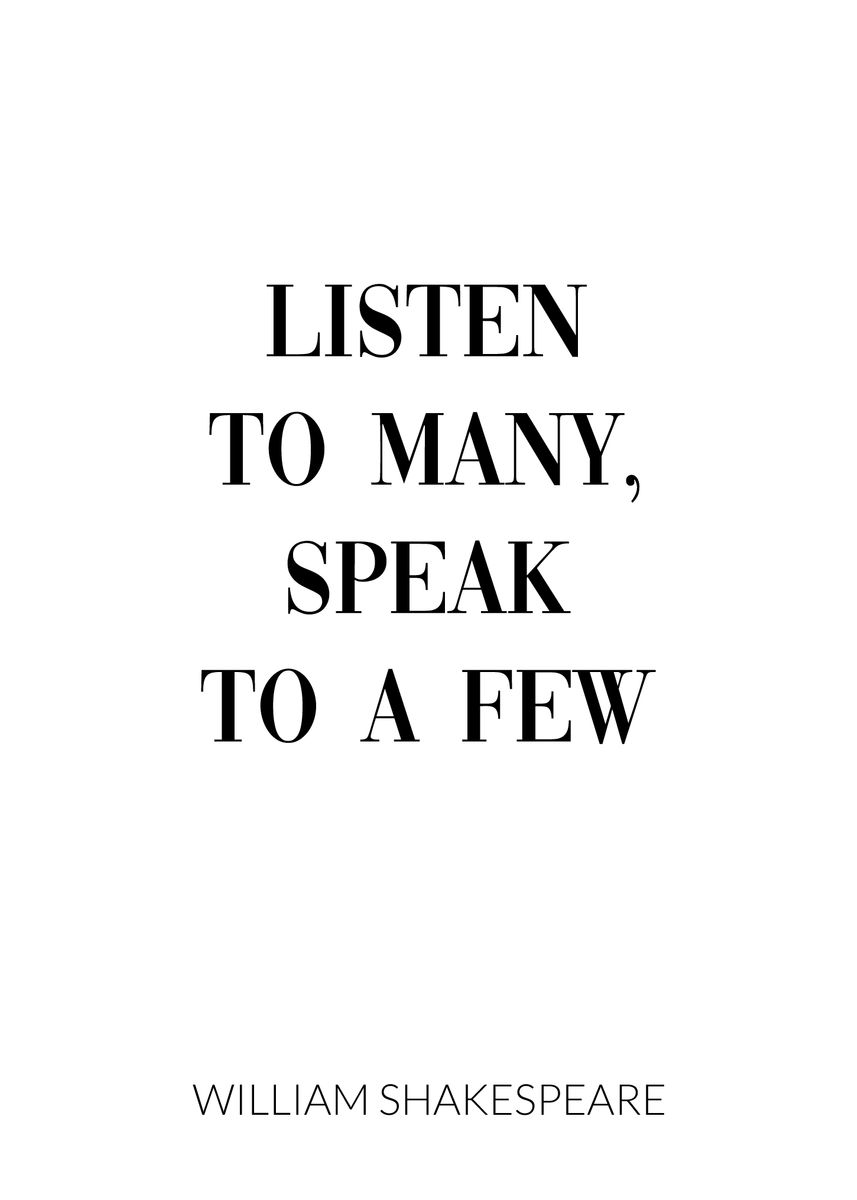 'William Shakespeare Quote' Poster, picture, metal print, paint by ...