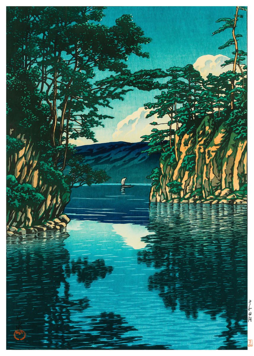 'Lake Towaka Kawase Hasui' Poster by Enzo Janazuki | Displate