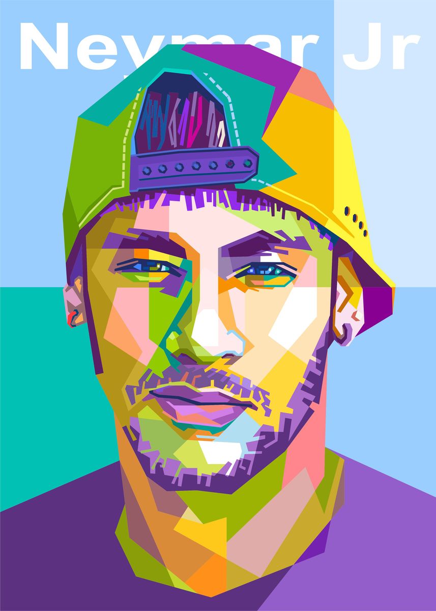 'Neymar Jr' Poster, picture, metal print, paint by anunnaianu | Displate