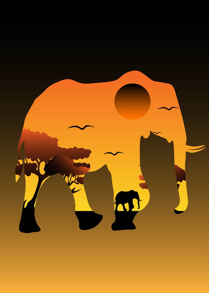 'Safari' Poster, picture, metal print, paint by Alexzha Marie | Displate