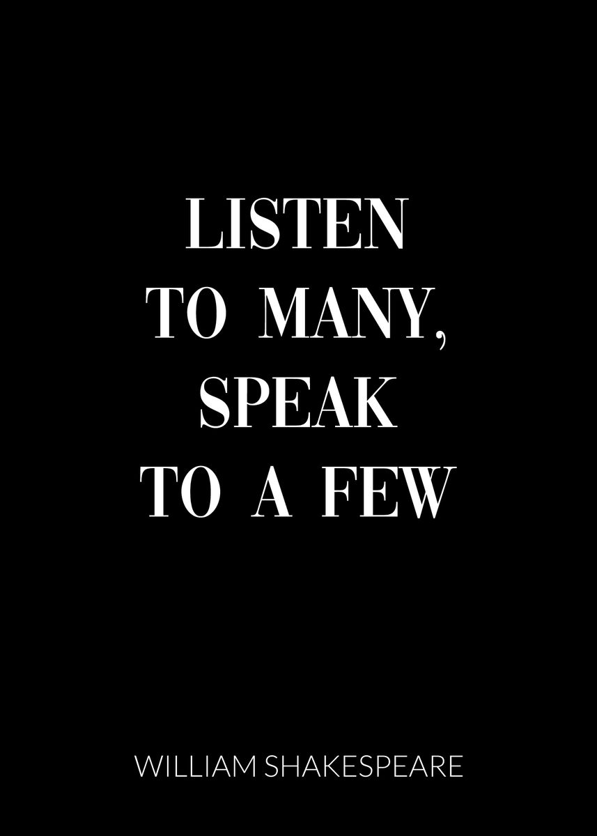 'William Shakespeare Quote' Poster, picture, metal print, paint by ...