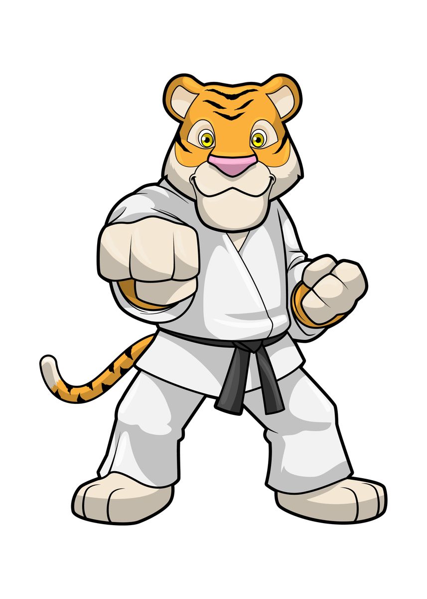'Tiger Karate Martial arts' Poster, picture, metal print, paint by ...