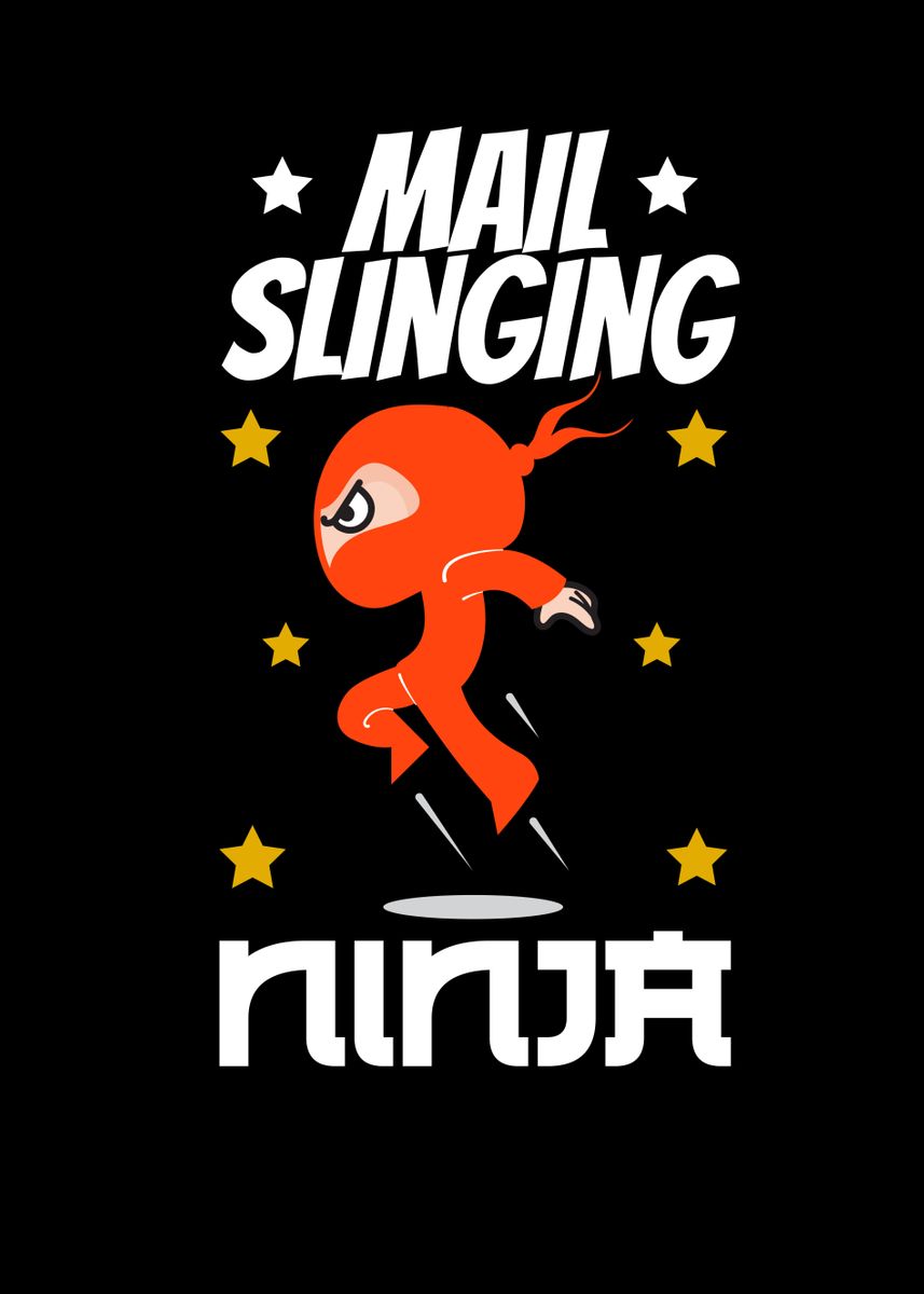 'Mail Slinging Ninja' Poster, picture, metal print, paint by ZS C O M M ...