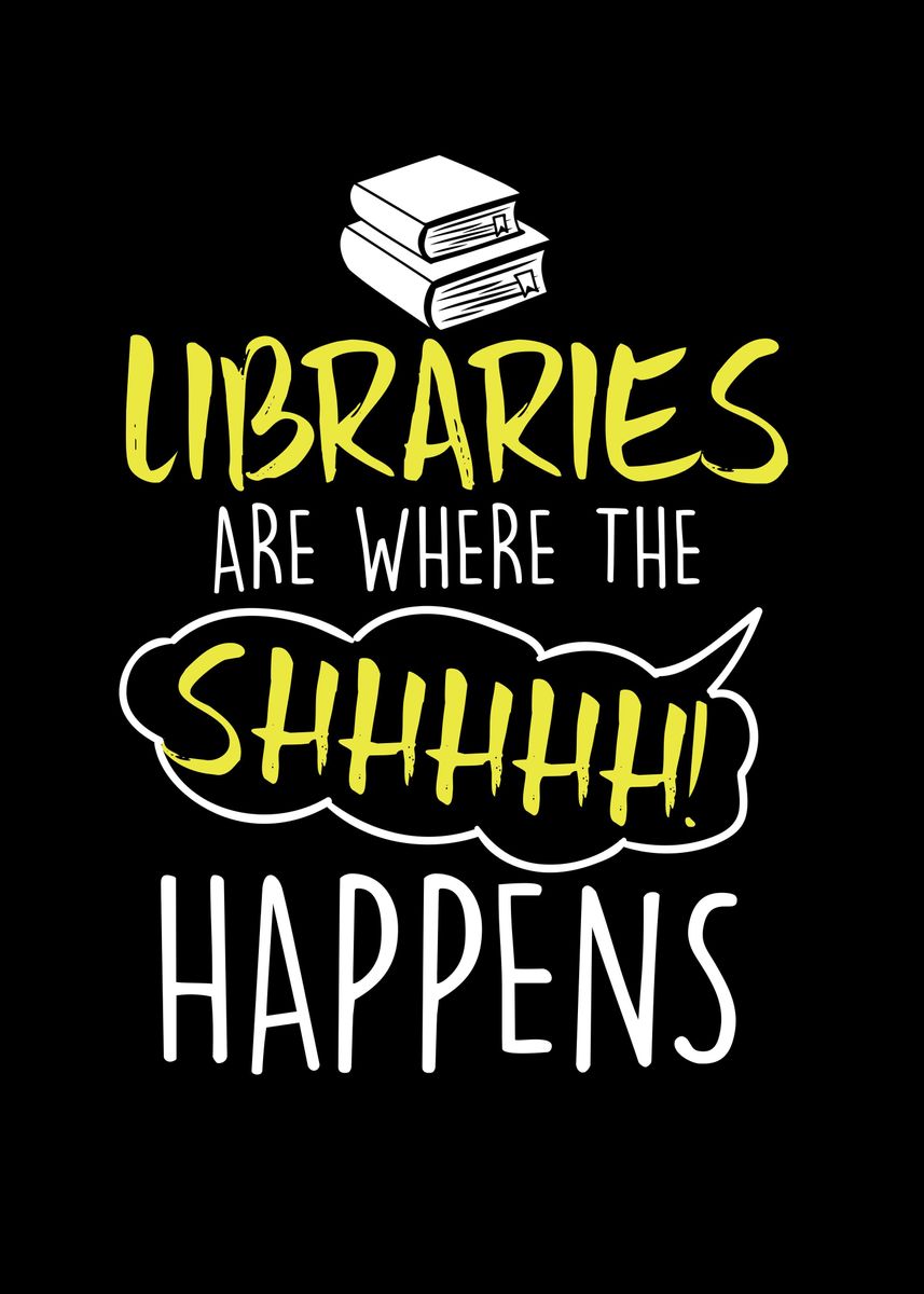 'Book Lover Library Pun' Poster by Eljoda | Displate