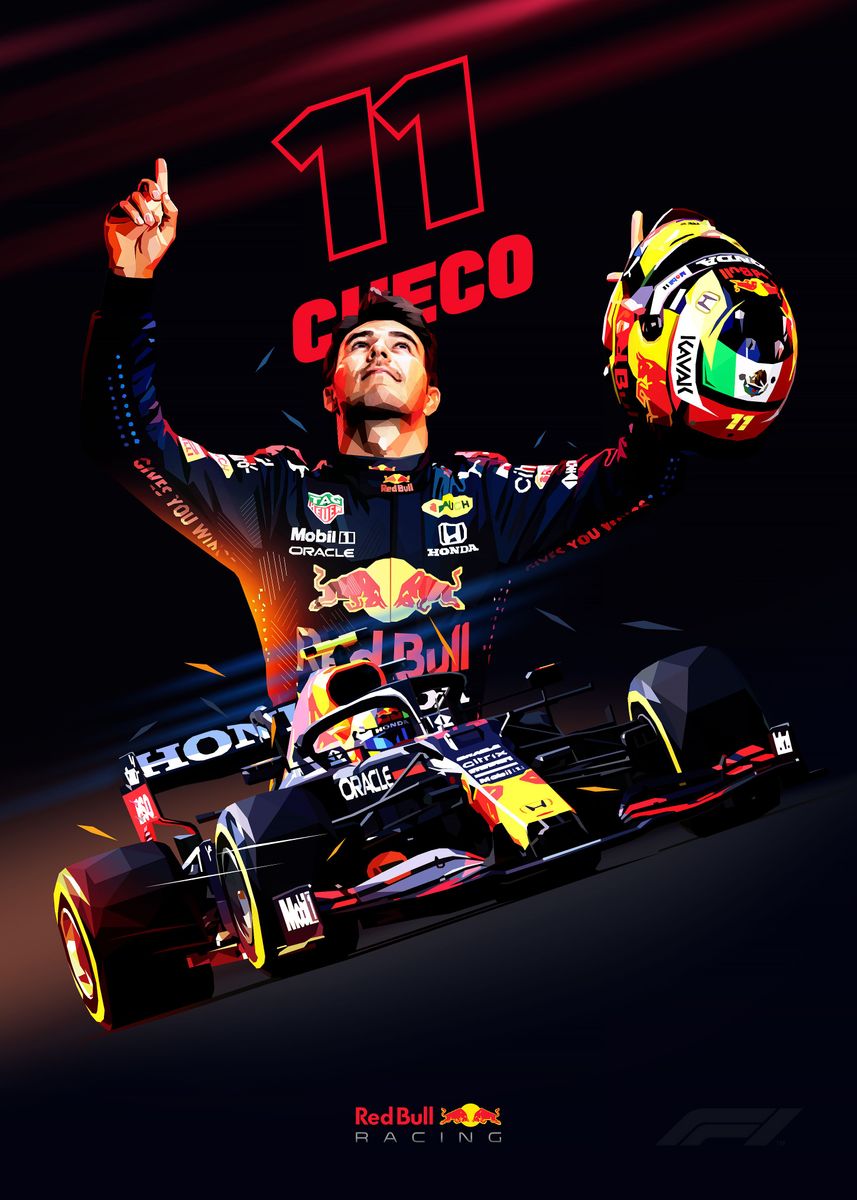 'Sergio Perez Low Poly' Poster by pxlG | Displate