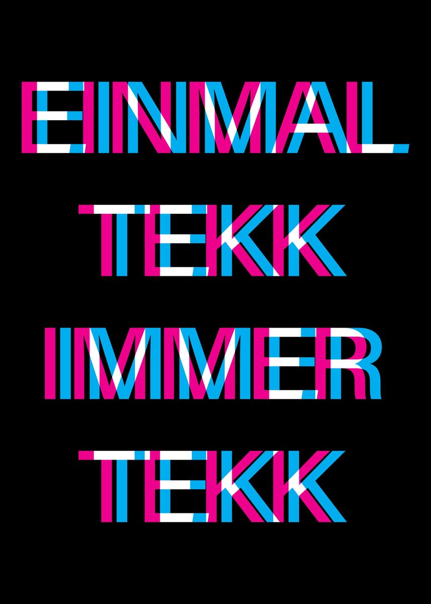 'Hardtekk German Techno' Poster by Sebastian Wünsche | Displate