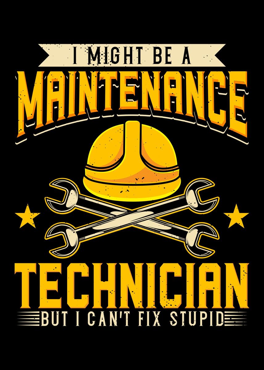 'Maintenance Technician' Poster, picture, metal print, paint by Uwe ...