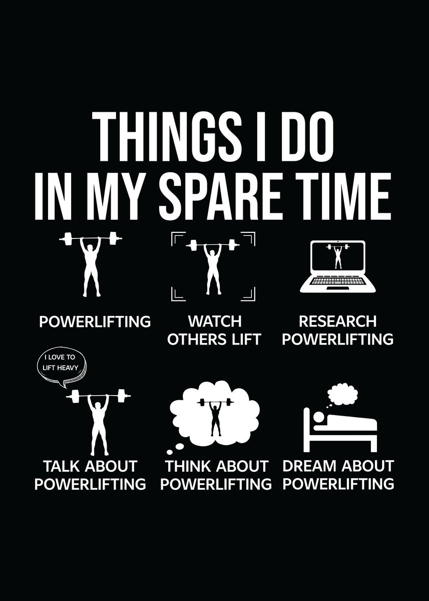 'Lifting Is Life' Poster, picture, metal print, paint by CHAN | Displate