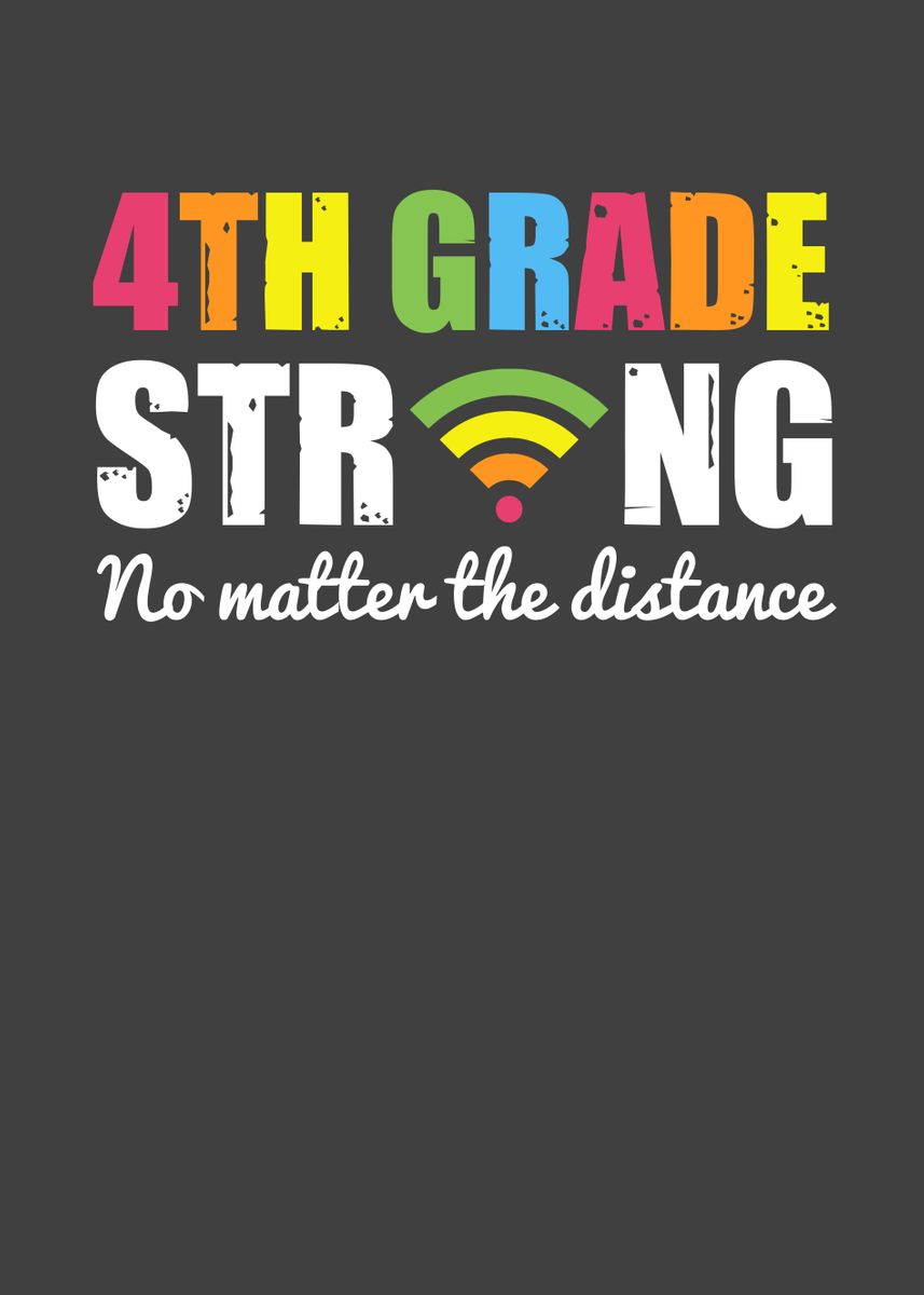 'Funny fourth Grade Strong' Poster, picture, metal print, paint by ...