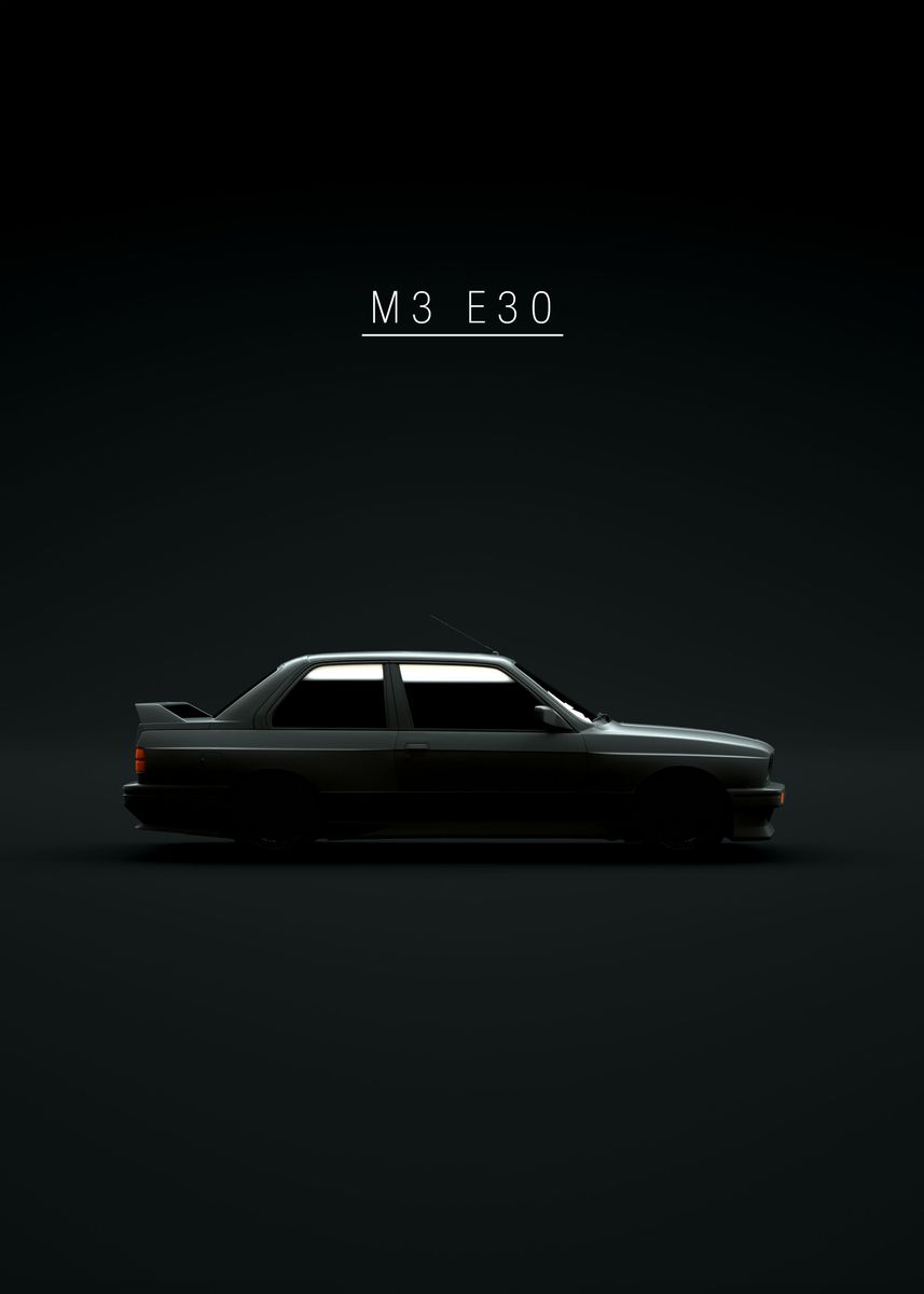 '1991 M3 E30' Poster, picture, metal print, paint by 21 MXM | Displate