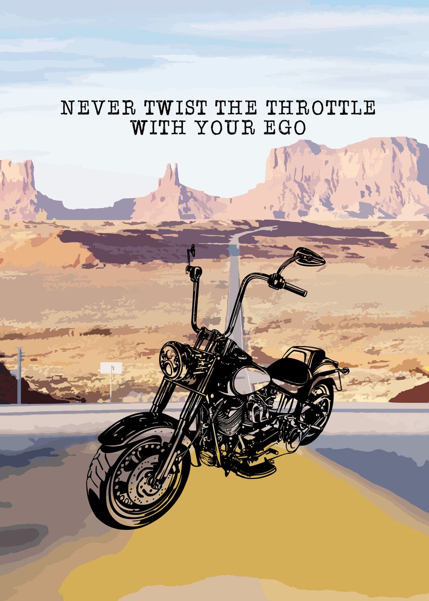 'Motorcycle Rider Wall Art' Poster by Decoratier Qwerdenker | Displate