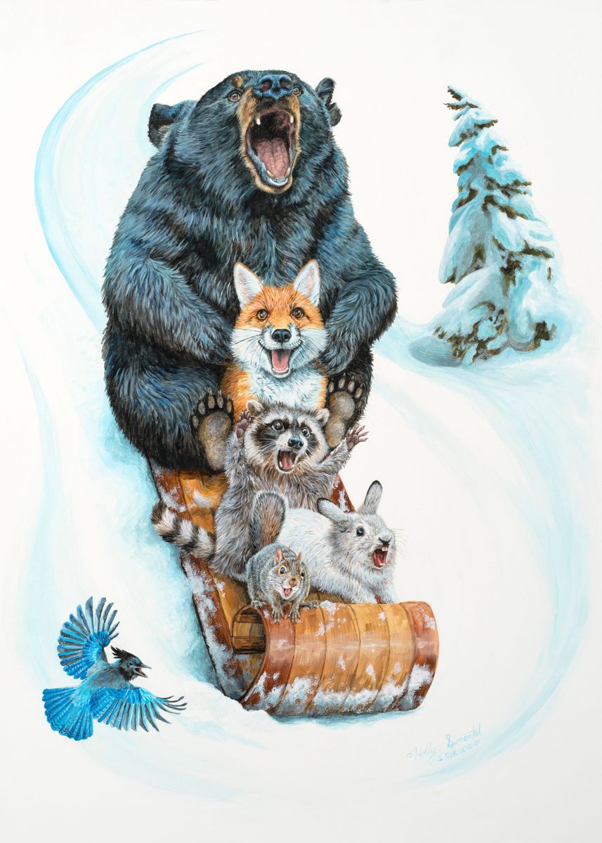 'The Big Hill' Poster, picture, metal print, paint by Holly Simental ...