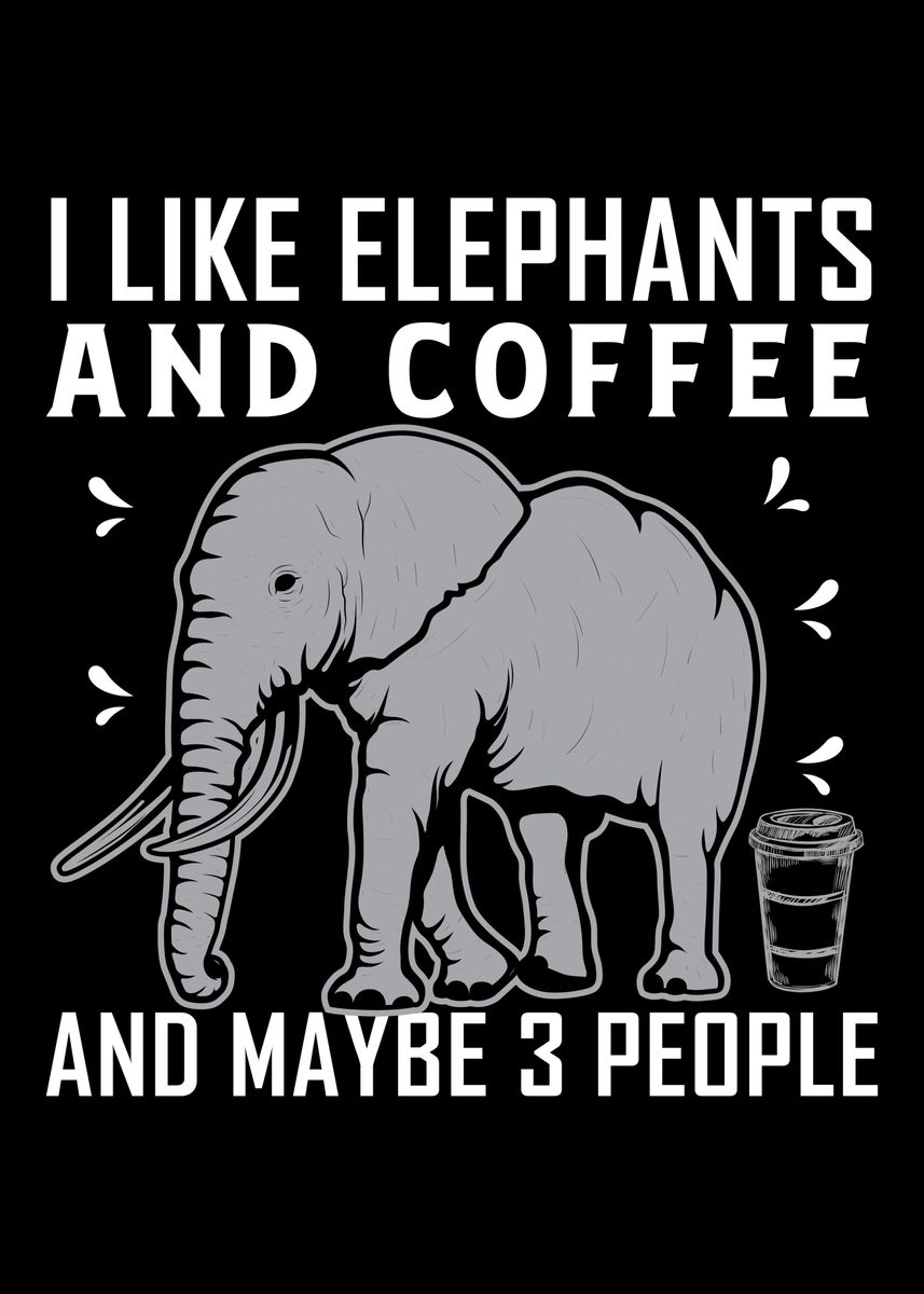 'Elephant Animal Welfare' Poster, picture, metal print, paint by ...