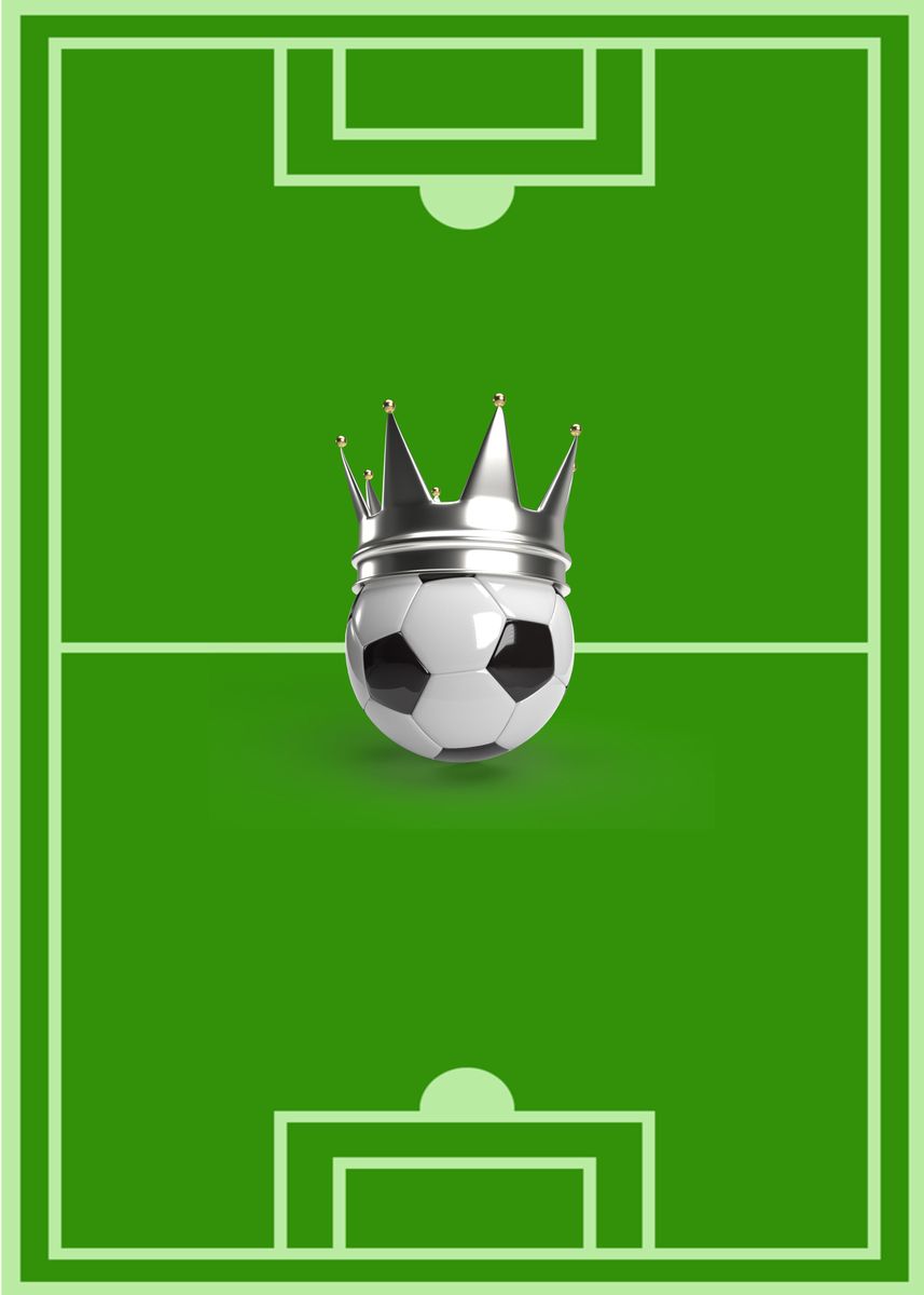 'Football Field with Crown' Poster, picture, metal print, paint by Max ...