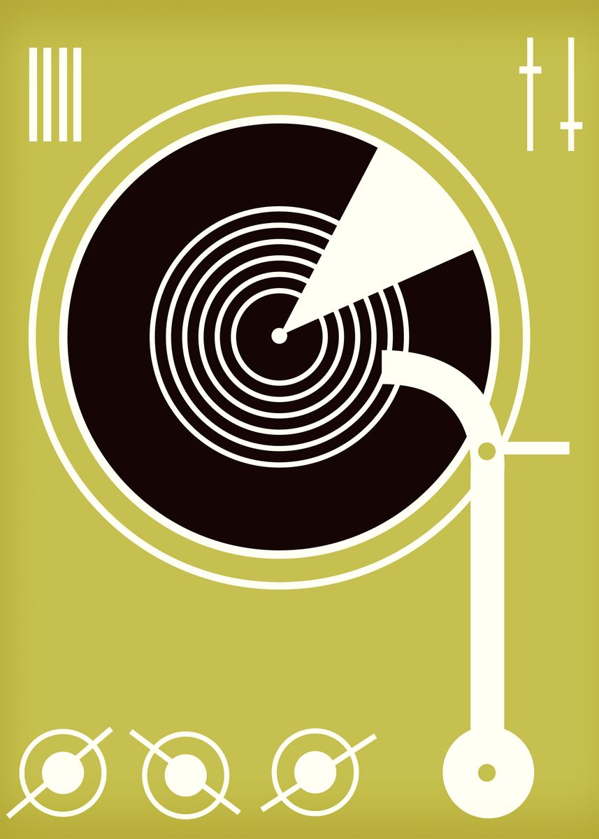 'Record Player' Poster by Nick Greenaway | Displate