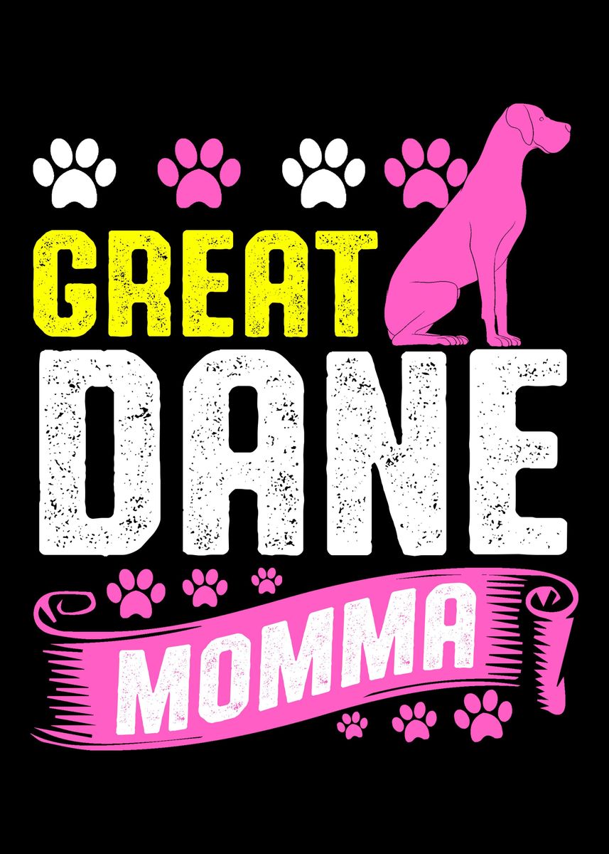 'Great Dane' Poster, picture, metal print, paint by Hexor | Displate