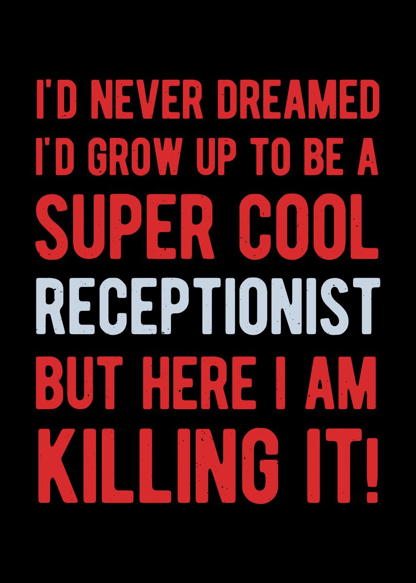 'Funny Receptionist' Poster, picture, metal print, paint by Visualz ...