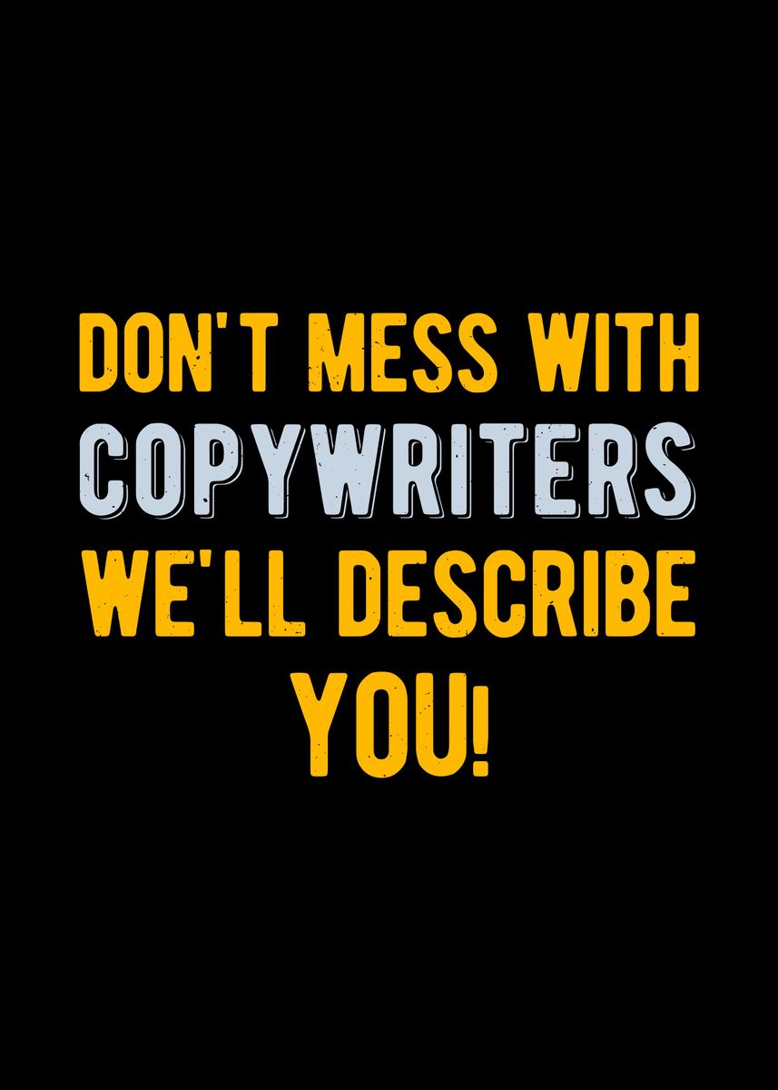 'Funny Copywriter' Poster by Visualz | Displate