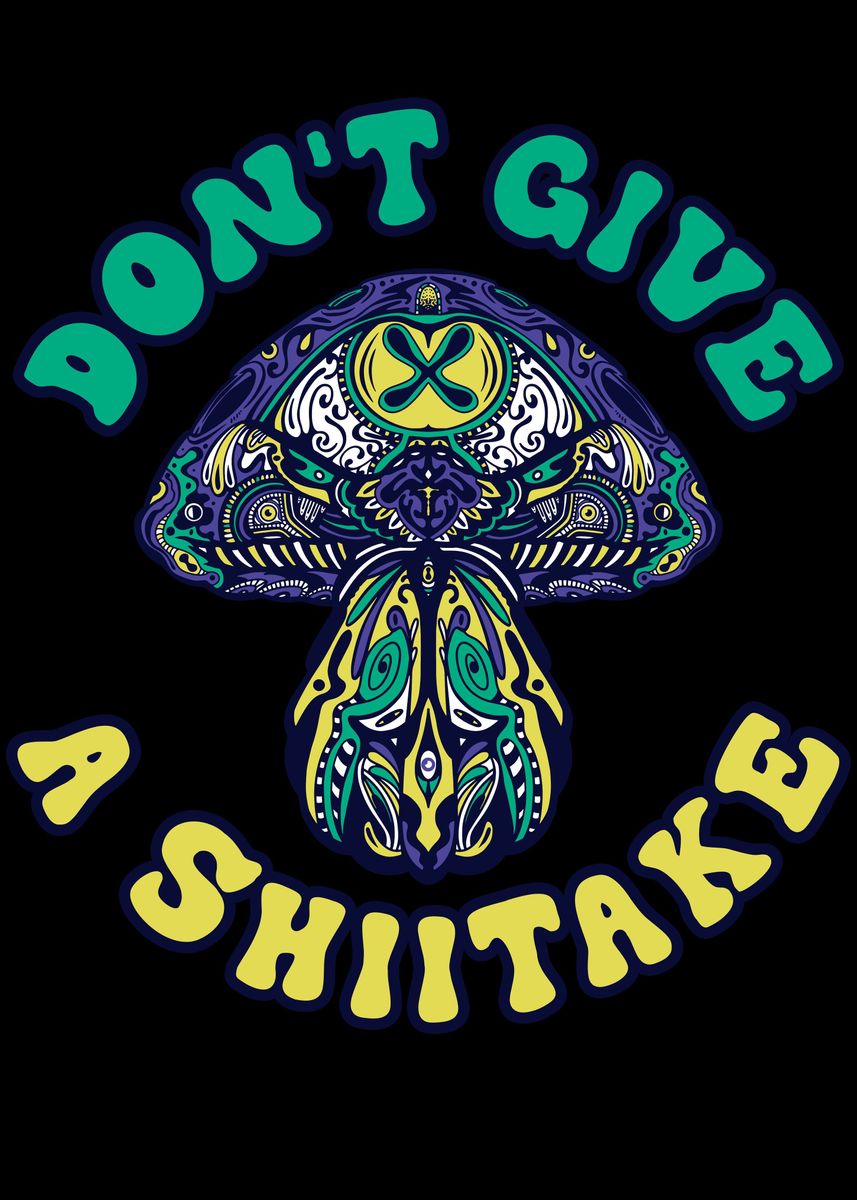 'Psychedelic Magic Mushroom' Poster, picture, metal print, paint by ...