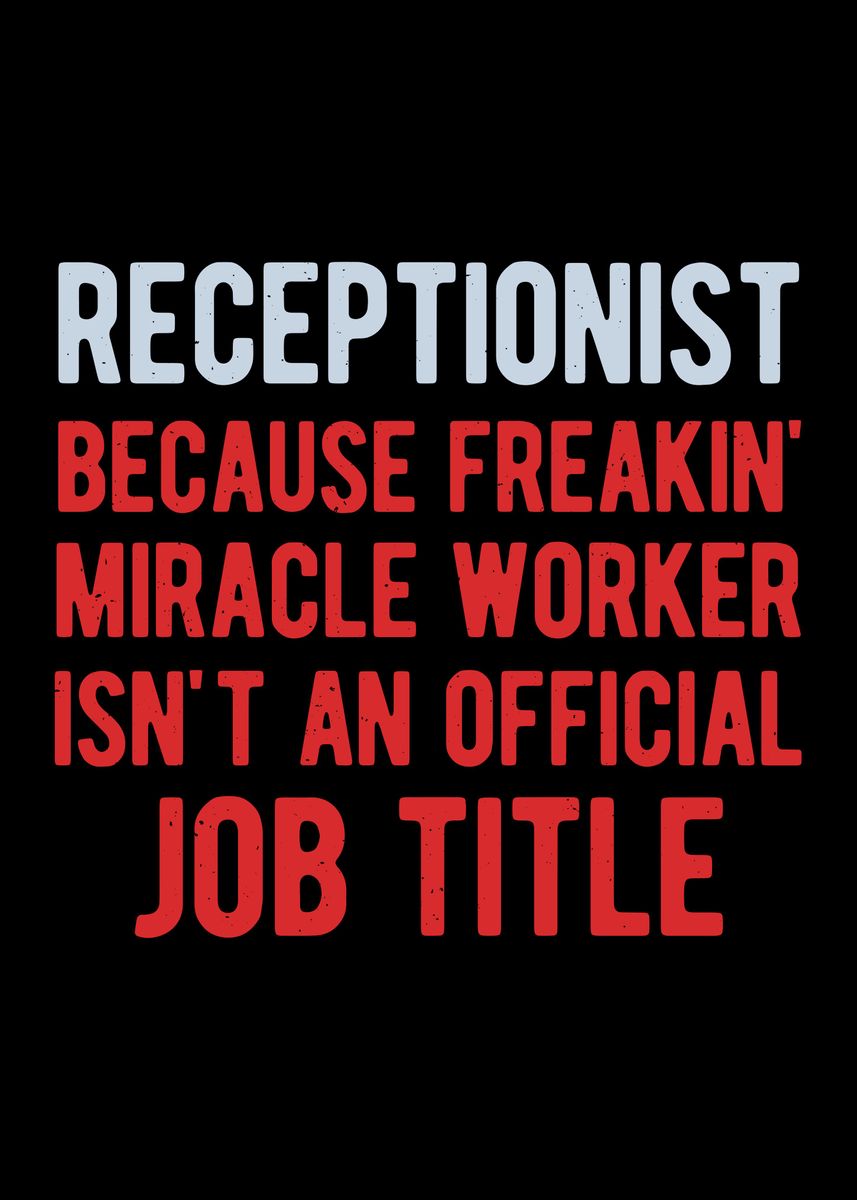 'Funny Receptionist' Poster, picture, metal print, paint by Visualz ...