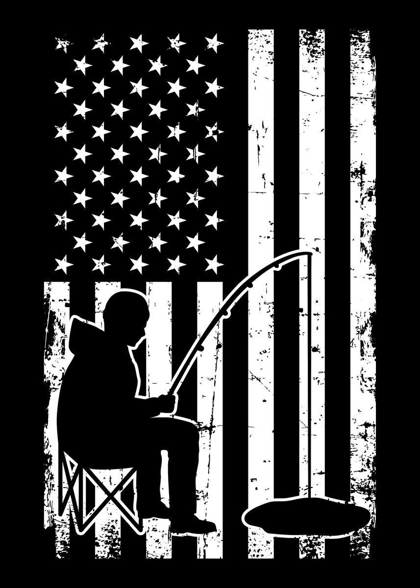 'Ice Fishing USA' Poster, picture, metal print, paint by Designzz ...