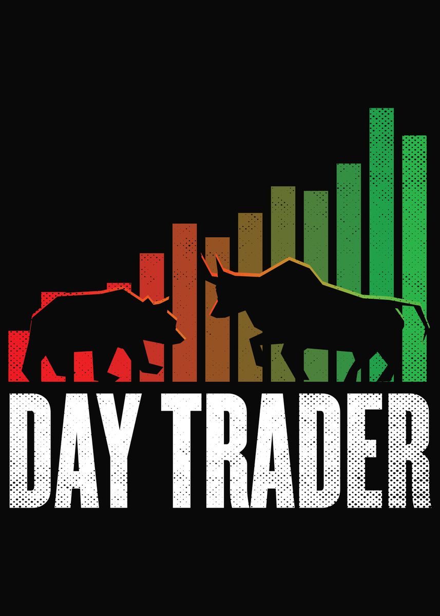 'Trading Day Trading Stock' Poster, picture, metal print, paint by ...
