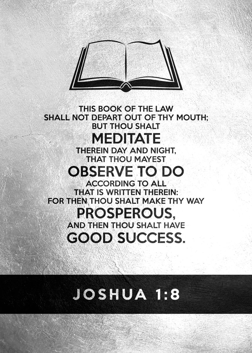 'Joshua 1 8' Poster by ABConcepts | Displate