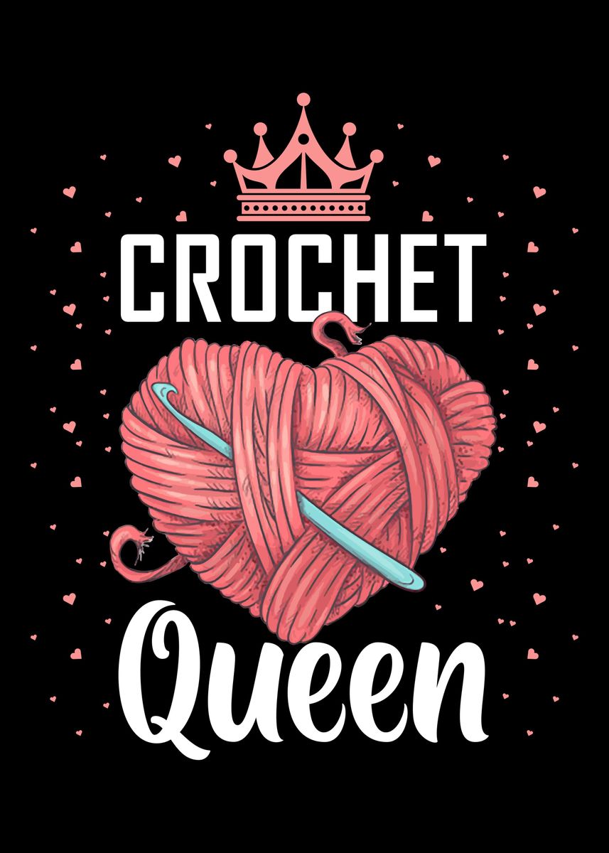 'Crocheting Yarn Knitting' Poster, picture, metal print, paint by ...