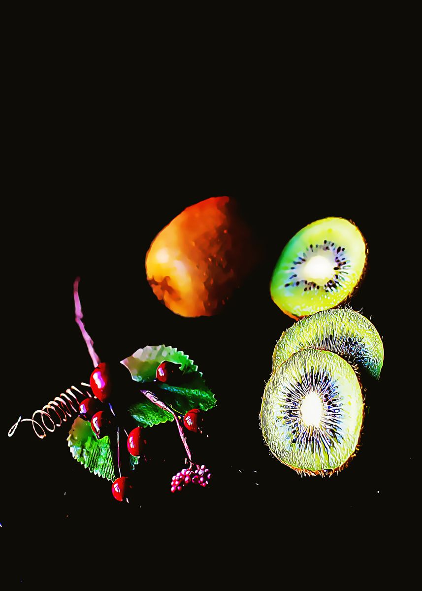 'kiwi' Poster, picture, metal print, paint by Haruka Studio | Displate