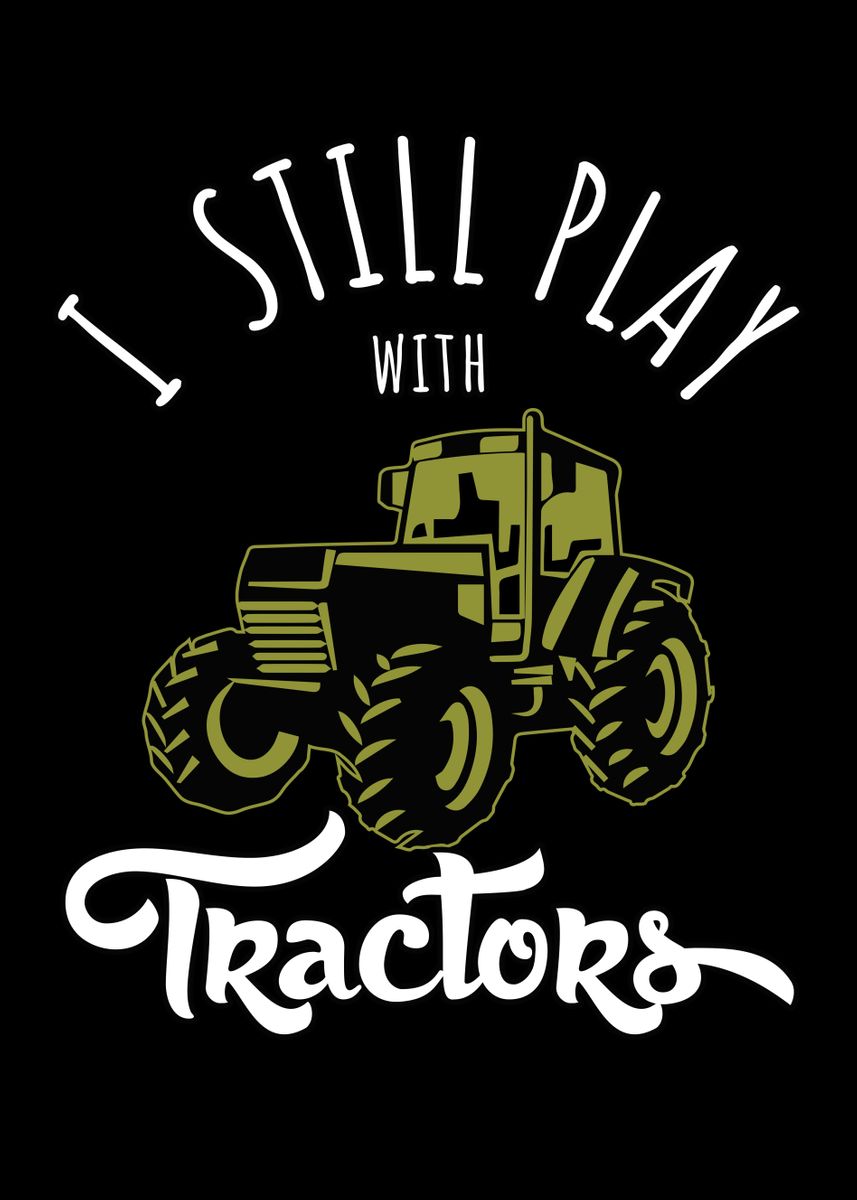 'Tractor Love' Poster, picture, metal print, paint by MrColorUp | Displate