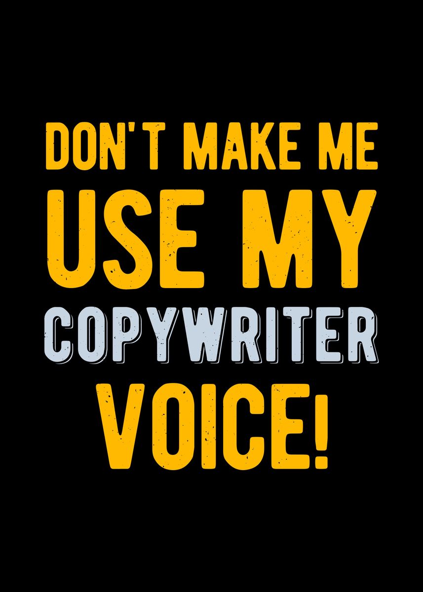 'Funny Copywriter' Poster, picture, metal print, paint by Visualz ...