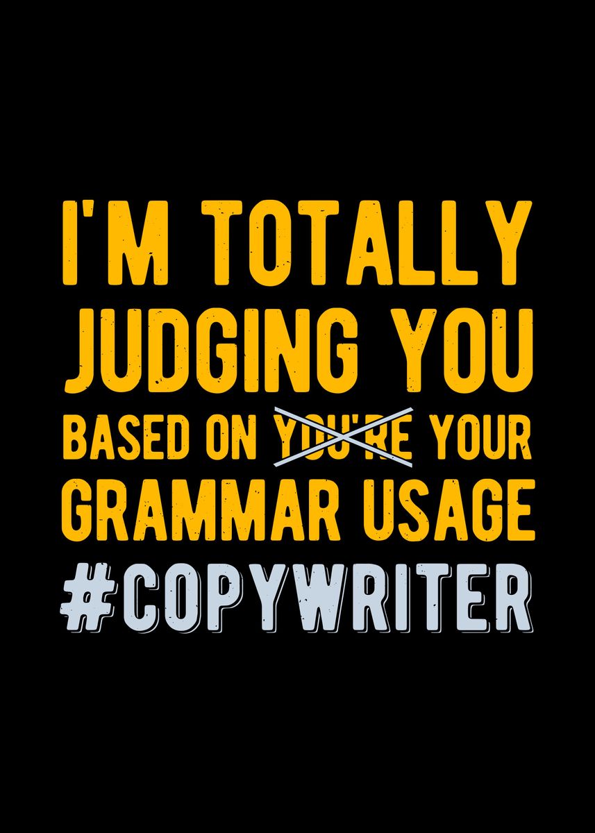 'Funny Copywriter' Poster, picture, metal print, paint by Visualz ...