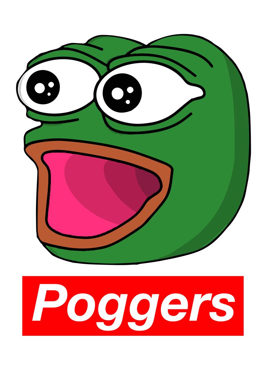 'Poggers' Poster, picture, metal print, paint by Retro Freak | Displate