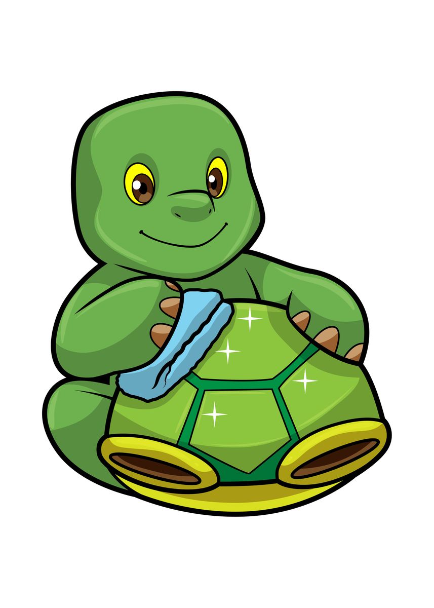 'Turtle Shell Cleaning' Poster, picture, metal print, paint by Markus ...