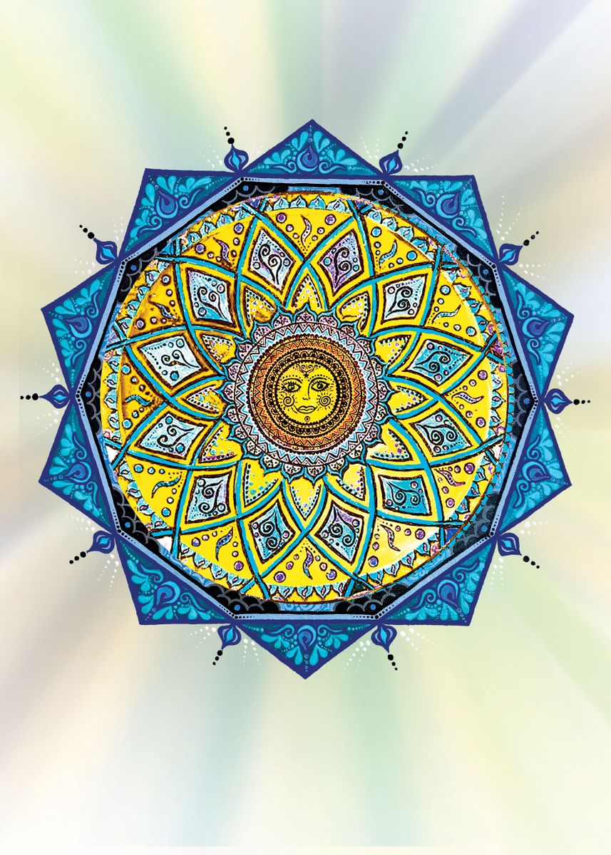 'Sun Mandala' Poster by Mandala Tales Art | Displate