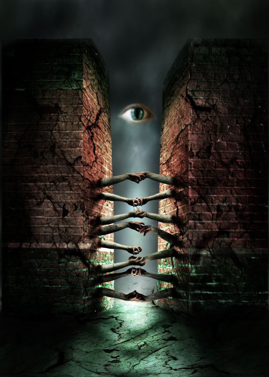 'last gate' Poster, picture, metal print, paint by Marius Z | Displate