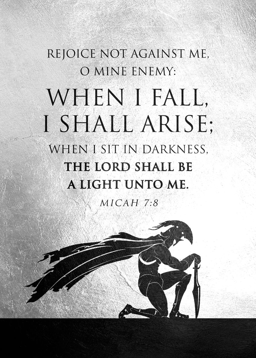 'Micah 7 8' Poster, picture, metal print, paint by ABConcepts | Displate