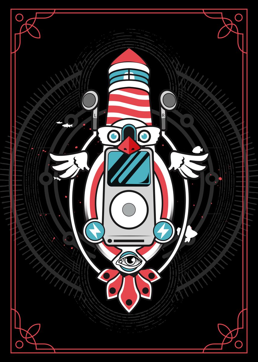 'Bird Music Box' Poster, picture, metal print, paint by Jumis Workshop ...