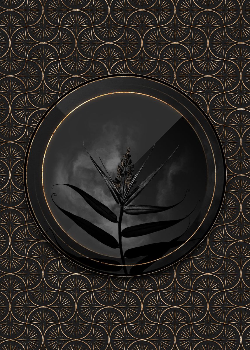 'Black and Gold Bush Cane' Poster, picture, metal print, paint by Holy ...