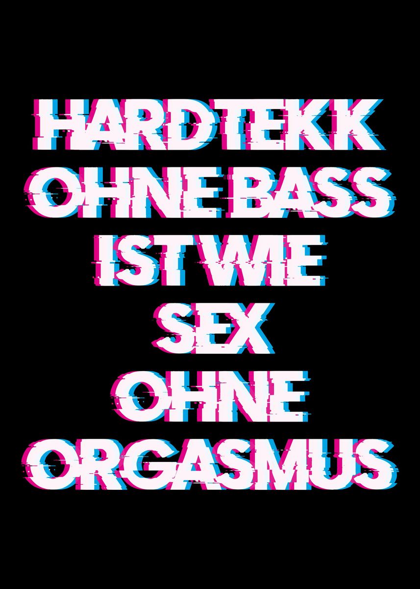 'Hardtekk German Techno' Poster, picture, metal print, paint by ...