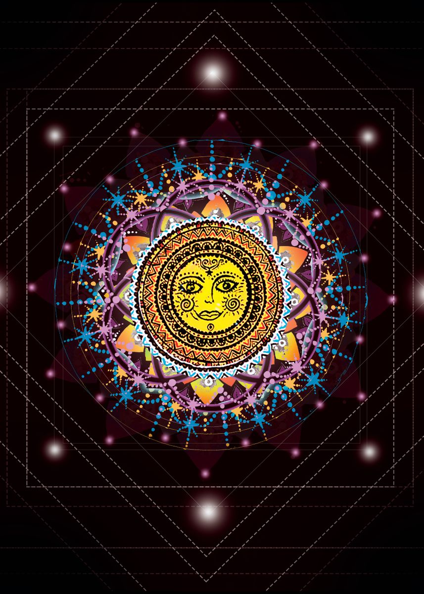 'Solar Mandala' Poster by Mandala Tales Art | Displate